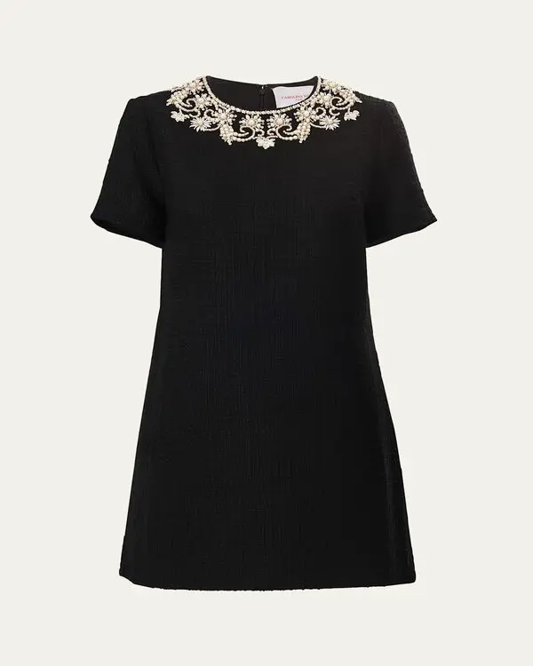 ワンピース Herlipto Canal Tweed Mini Dress black Her lip to - ハーリップトゥ Canal Tweed Mini Dress ツイード